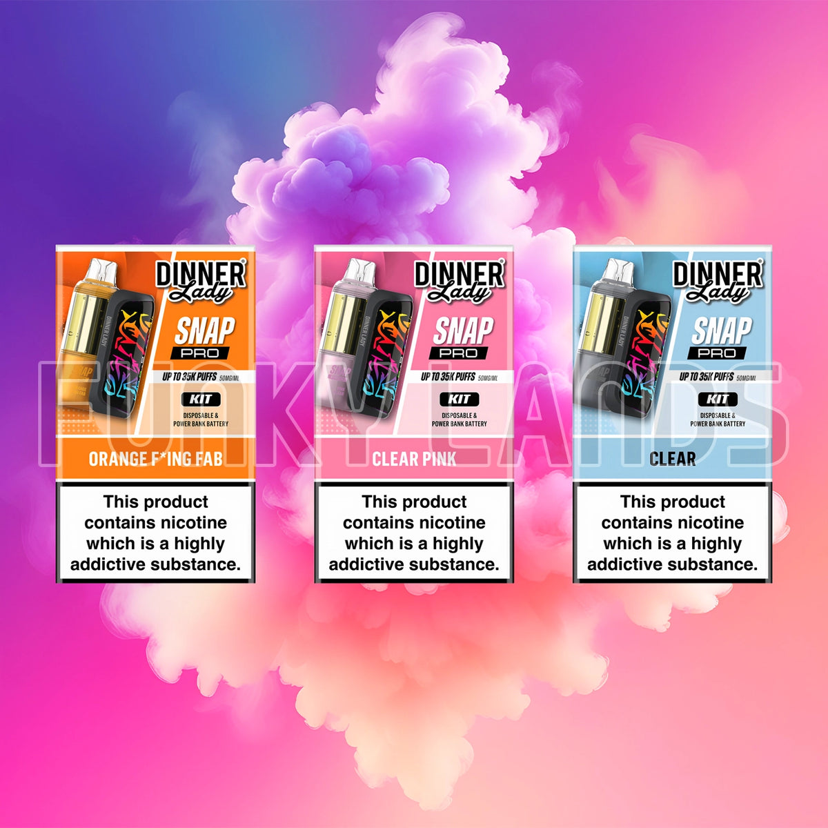 Dinner Lady Snap Pro 35K Kit & Pod - Flexible Disposable Vape – Funky Lands
